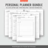 Planner Bundle, Daily, Weekly, Monthly Planner, A4, A5, Letter Size ...