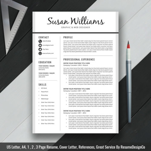 ResumeDesignCo.com – Professional Resume Templates and Simple Planner ...