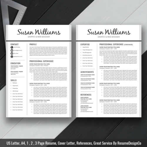 www.ResumeDesignCo.com-The SUSAN Resume-Two Page Resume ...