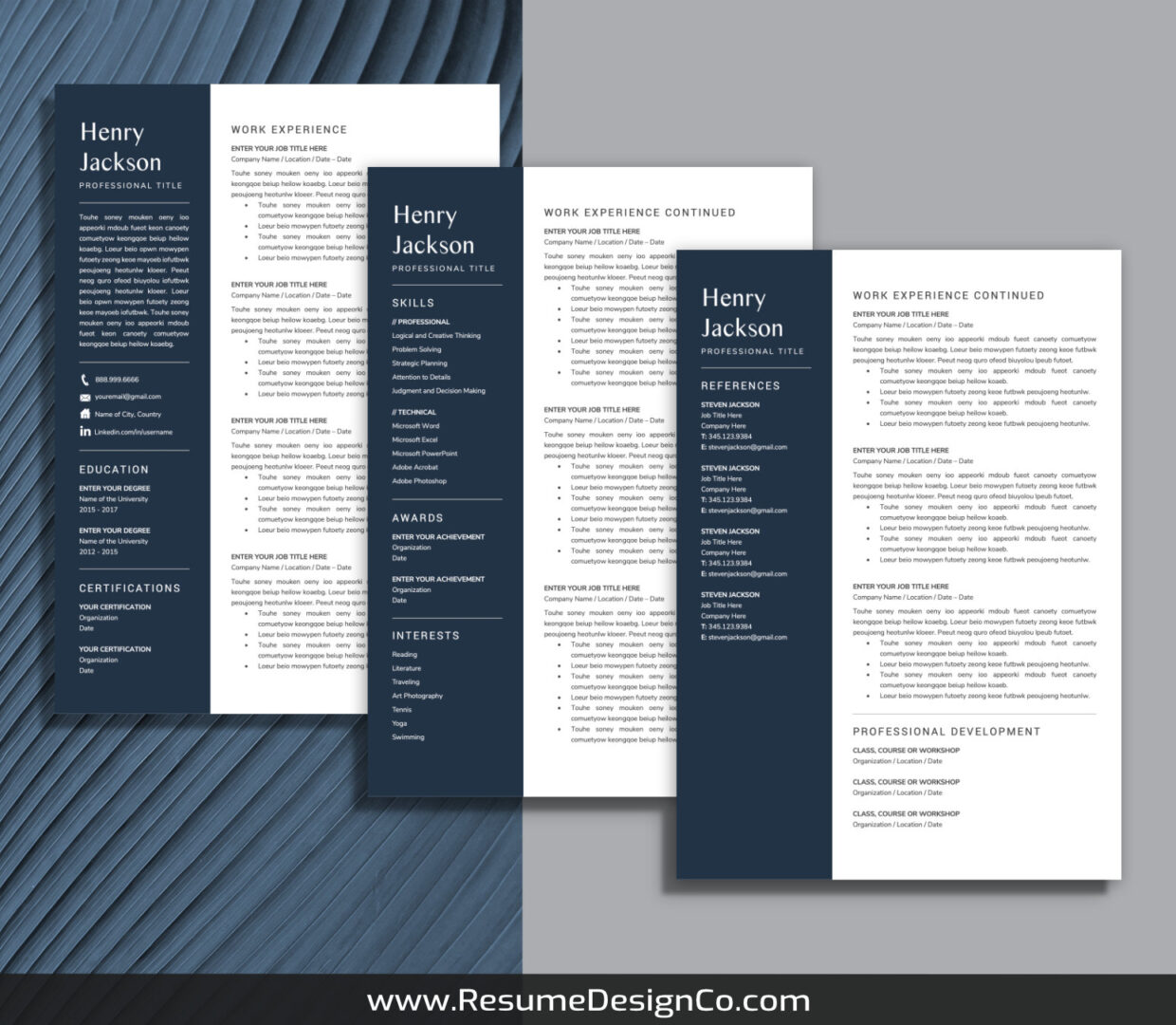 Resume Template, CV Template, MS Word, Simple and Modern Resume ...