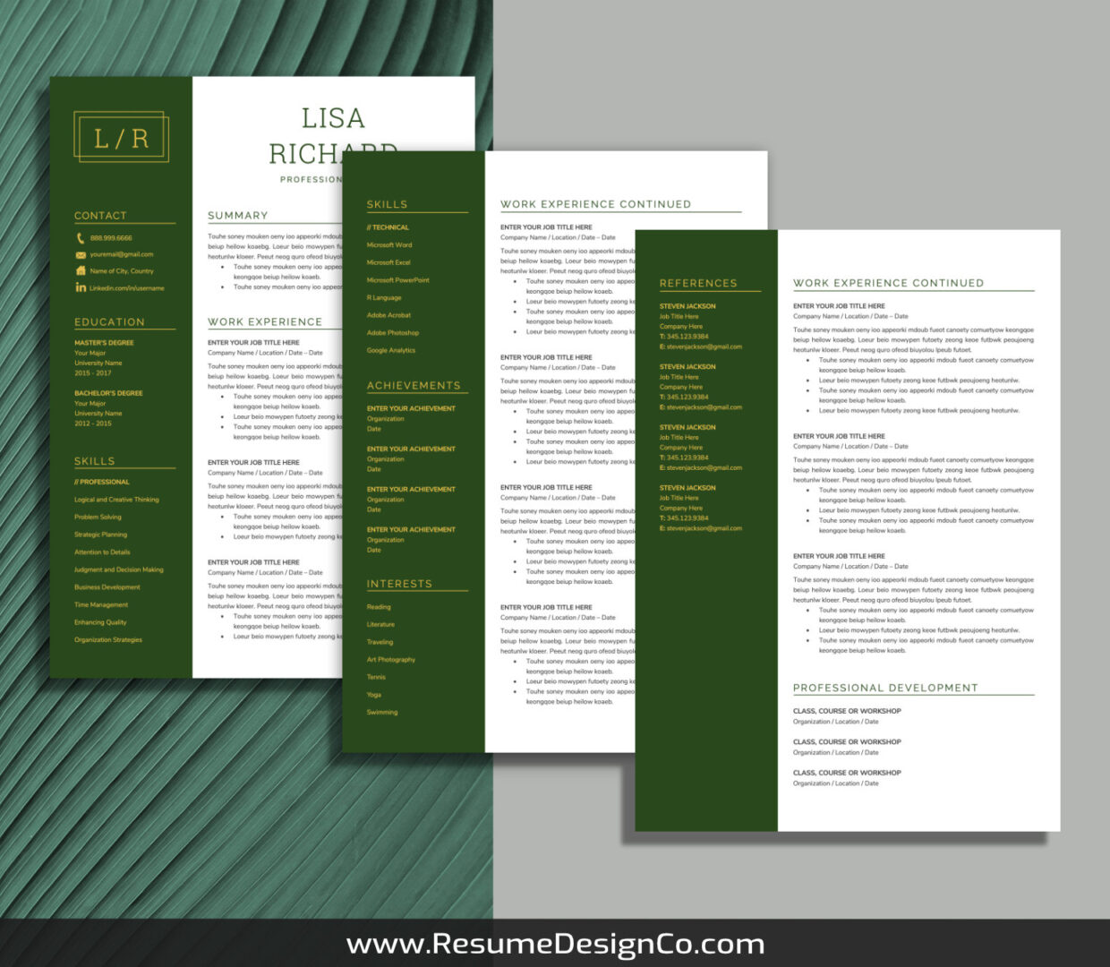 Professional CV Template for MS Word, Simple Resume Template, Clean ...