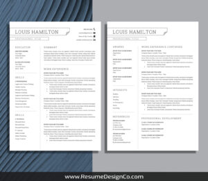Minimalist CV Template for MS Word, Simple Resume Template, Clean ...