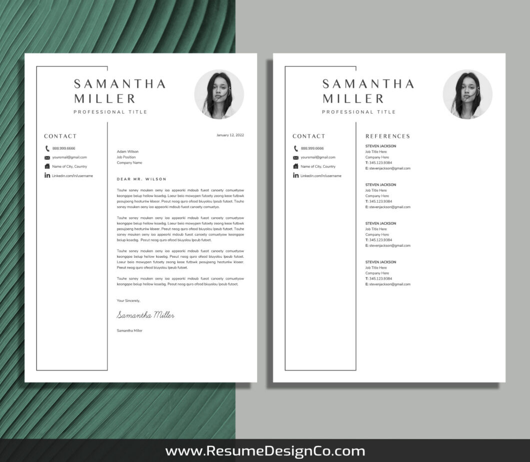 Simple and Clean CV Template, MS Word Resume Template, Professional ...