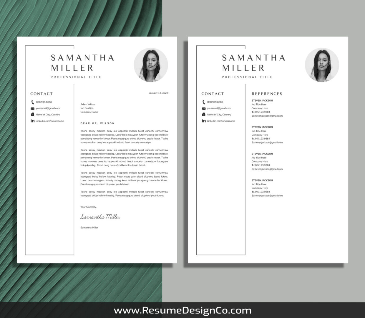 Simple and Clean CV Template, MS Word Resume Template, Professional ...