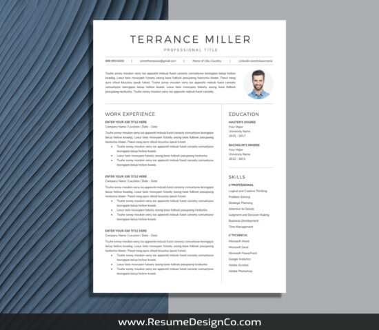 Minimalist Resume Template, CV Template, MS Word Resume, Clean Simple ...