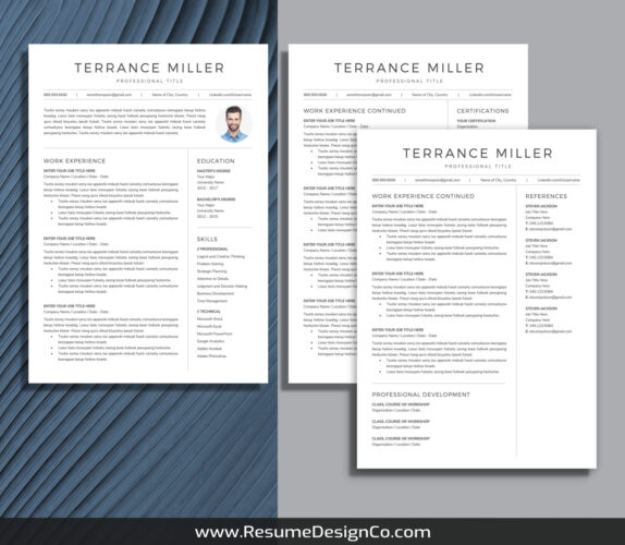 Minimalist Resume Template, CV Template, MS Word Resume, Clean Simple ...